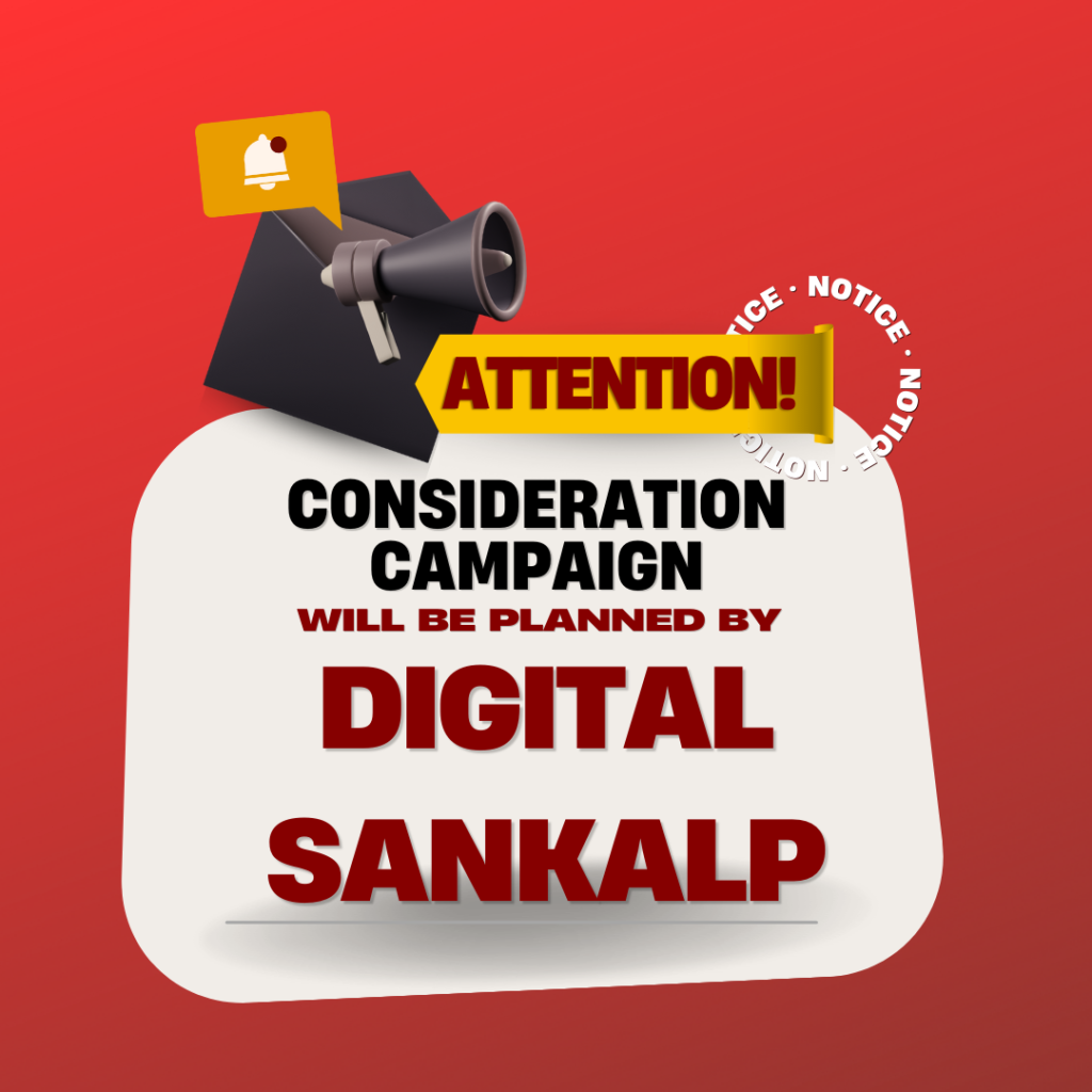 Consideration Campaign for Social Media Marketing with planning